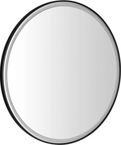 Sapho - Zrcadlo Kadris s LED osvětlením, průměr 100 cm, matná černá KD100