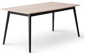 Rozkládací jídelní stůl s deskou v dubovém dekoru v černo-přírodní barvě 90x165 cm Meza – Hammel Furniture