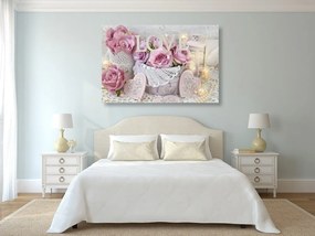 Obraz romantická dekorace ve vintage stylu - 60x40 cm
