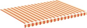 Náhradní plachta na markýzu žlutá a oranžová 350 x 250 cm polyesterová 312016