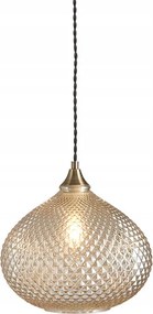 Kulová závěsná lampa Livia 95480 skleněná koule mosaz šampaňská