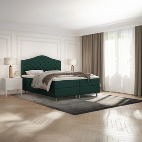 SFAB Kontinentální čalouněná postel MARS (90x200 cm) Látka Velutto: Černá (Velutto 20)