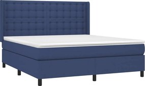 Box spring postel s matrací modrá 180x200 cm textil 3131775