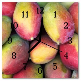 Skleněné hodiny čtvercové ovoce