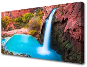 Obraz na plátně Vodopád Hory Příroda 100x50 cm