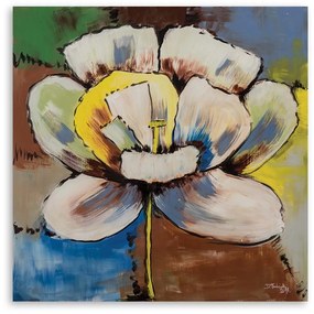 Obraz na plátně Barevná květina jako malovaná - 40x40 cm