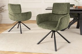 Designová otočná židle Parthenia zelená