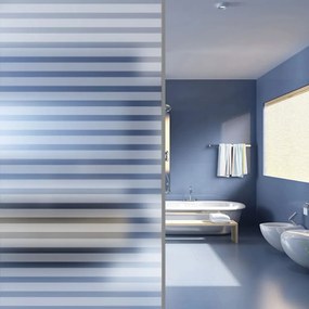Okenní fólie matná pruhovaný design 0,9x20 m PVC 142790