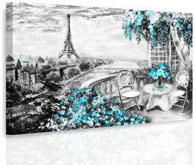Malvis ® Obraz Paříž v modré Velikost: 120x80 cm