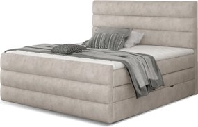 Kontinentální boxspring postel Carmen, béžová 160x200cm (dora 21/ Cand 01)