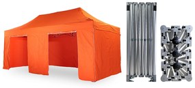 Nůžkový párty stan 3x6 m /4 nohy TENTino BIG HEXAGON Barva opláštění: 6A - ORANŽOVÁ