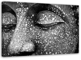 Obraz na plátně Buddha Zen Grey - 120x80 cm