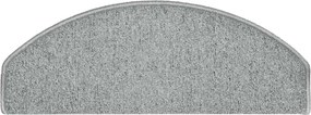 Schodové rohože 30 ks 65 x 24 x 4 cm světle šedé, půlkulaté, velké 3365762