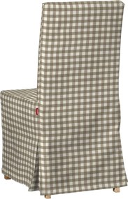 Potah na židli IKEA Henriksdal, dlouhý barva béžová látka vzorované