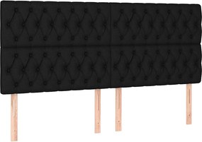 Box spring postel s matrací černá 200x200 cm textil 3132259