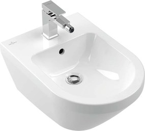 Villeroy & Boch Architectura - Závěsný bidet, s přepadem, otvor pro baterii, CeramicPlus, alpská bílá 748700R1