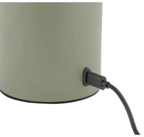 Khaki LED stmívatelná stolní lampa s kovovým stínidlem/se skleněným stínidlem (výška 29,5 cm) Camp – Leitmotiv
