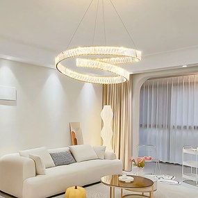 Toolight Toolight, LED závěsné svítidlo 60cm, 72W, 3500lm, APP1767-CP, zlatá, OSW-04343