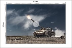 Fototapeta Bojový Tank Omyvatelný vlies 208x146