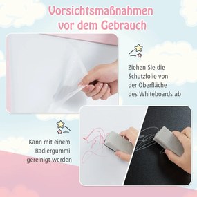 Costway 3 v 1 dětský stojan oboustranná tabule a papír na kreslení