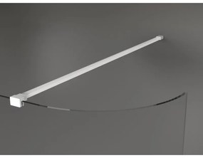 Mexen Kioto, zaoblená sprchová zástěna 110 x 200 cm, 8mm čiré sklo, bílý profil, 800-110-101-20-06