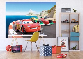 Dětská fototapeta na zed' Auta Závod, Disney | 255 x 180 cm | DFTDs 1924