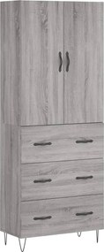 Skříň highboard šedá sonoma 69,5 x 34 x 180 cm kompozitní dřevo 3198087