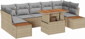 Sada zahradních pohovek 8 ks Beige a šedá 3350047