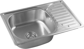 Aqualine Aqualine, Nerezový dřez s okapem 66x18x42 cm, AQ6642B