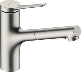 Hansgrohe Zesis M33, dřezová baterie 150, s výsuvnou sprškou, vzhled nerezový 74800800