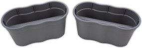 KHW Balkonový truhlík »Flowerclip Xl«, sada 2 ks (šedá)