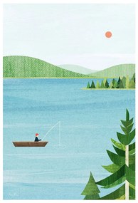 Plakát 30x40 cm Lake - Travelposter