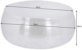 Invicta Konferenční stolek ORIENT 70cm stříbrný 40232