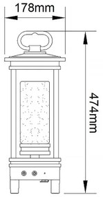 Kichler KL-SOUTH-HOPE-BT-B-OZ - LED Venk. lampa s reproduktorem LED/3W/230V IP44