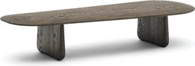 Tmavě hnědý konferenční stolek z dubového dřeva 64x146 cm Pirita – Kave Home