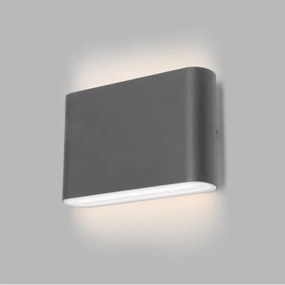 LED2 - LED Venkovní nástěnné svítidlo FLAT 2xLED/3W/230V IP65 antracit
