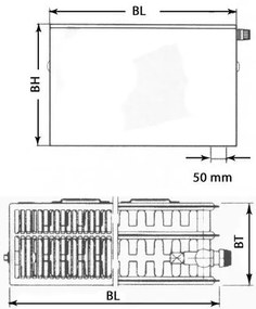 Kermi Therm X2 Plan-V deskový radiátor 33 400 / 1200 PTV330401201R1K