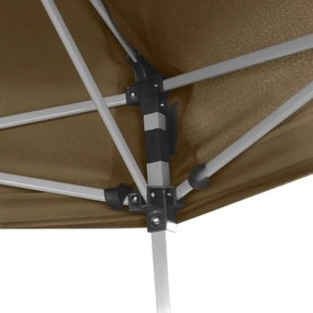 Šestihranný pop-up stan s bočnicemi 3,6 x 3,1 m taupe 220 g/m²,  362013