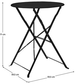 Zahradní set OBAX 1+2 ocel, černý lak