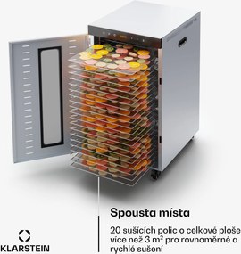 Klarstein Sušička MasterJerky 300, 2 000 W, 30 - 90 °C, 24hodinový časovač, nerezová ocel
