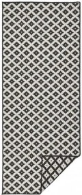 NORTHRUGS - Hanse Home koberce Kusový koberec Twin-Wendeteppiche 103124 schwarz creme – na ven i na doma - 160x230 cm