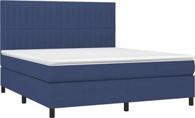 Box spring postel s matrací modrá 160x200 cm textil 3141951