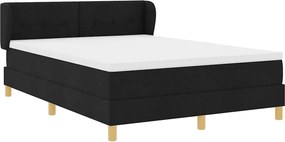 Postel s boxspringem s čelo Černá 140 x 200 cm textil 3340215