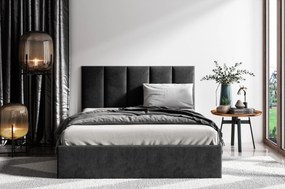 Eka Čalouněná postel Lucy 1 - 180x200 cm Barva látky Trinity: Krémově bíla (Trinity 2301), Úložný prostor: Bez úložného prostoru
