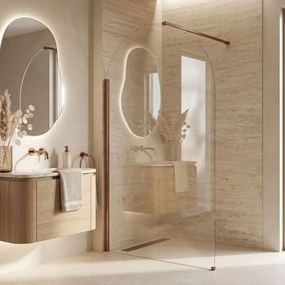 Rea Heaven, sprchová zástěna Walk-in 100 cm, měděná matná, REA-K6687
