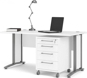 FALCO Psací stůl Office 80400/35 bílá/silver grey