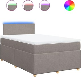 Box spring postel s matrací taupe 120x200 cm textil 3288944
