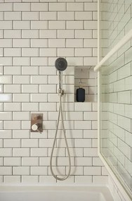 Sapho, MINIMAL podomítková sprchová baterie, 2 výstupy, nerez, MI042