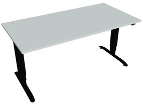 Elektr. nastavitelný stůl 160x80 - HOBIS MOTION MS 3 1600 Dekor stolové desky: šedá, Barva kovové podnože: černá