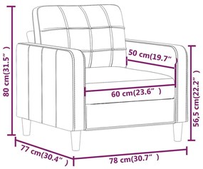 Petromila Křeslo krémové 60 cm textil